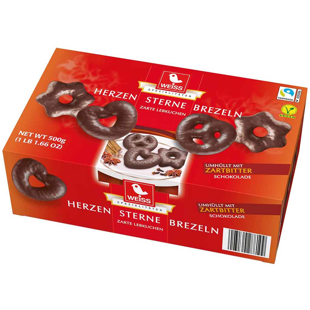 Herzen Sterne Brezeln Lebkuchen