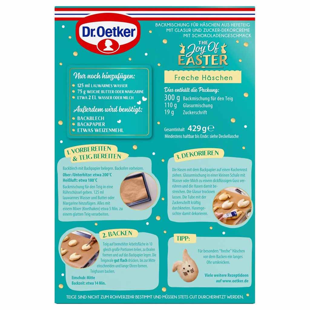 Dr. Oetker The Joy Of Easter Freche Häschen Backmischung 429g