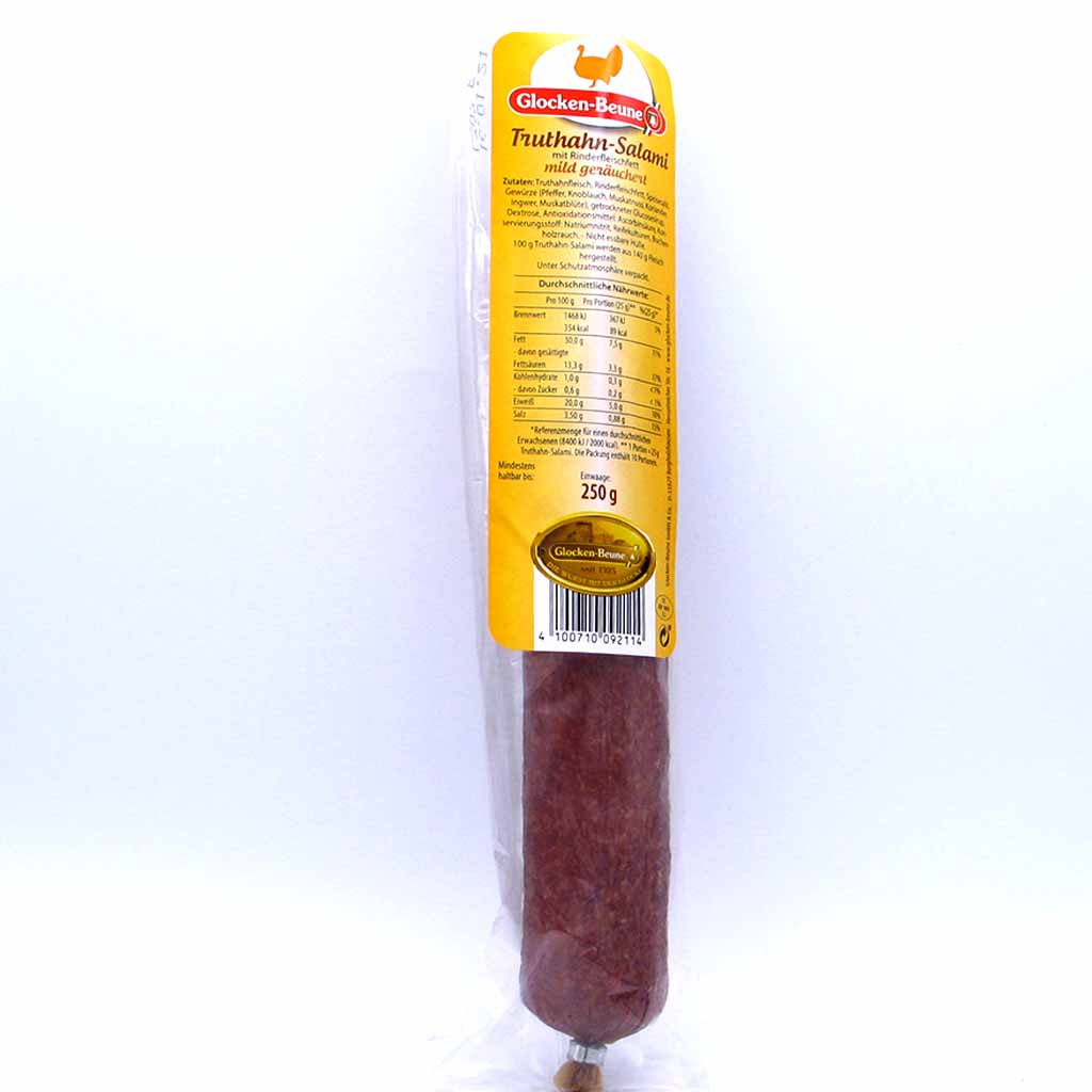 Glocken-Beune Truthahn-Salami mild geräuchert 250g