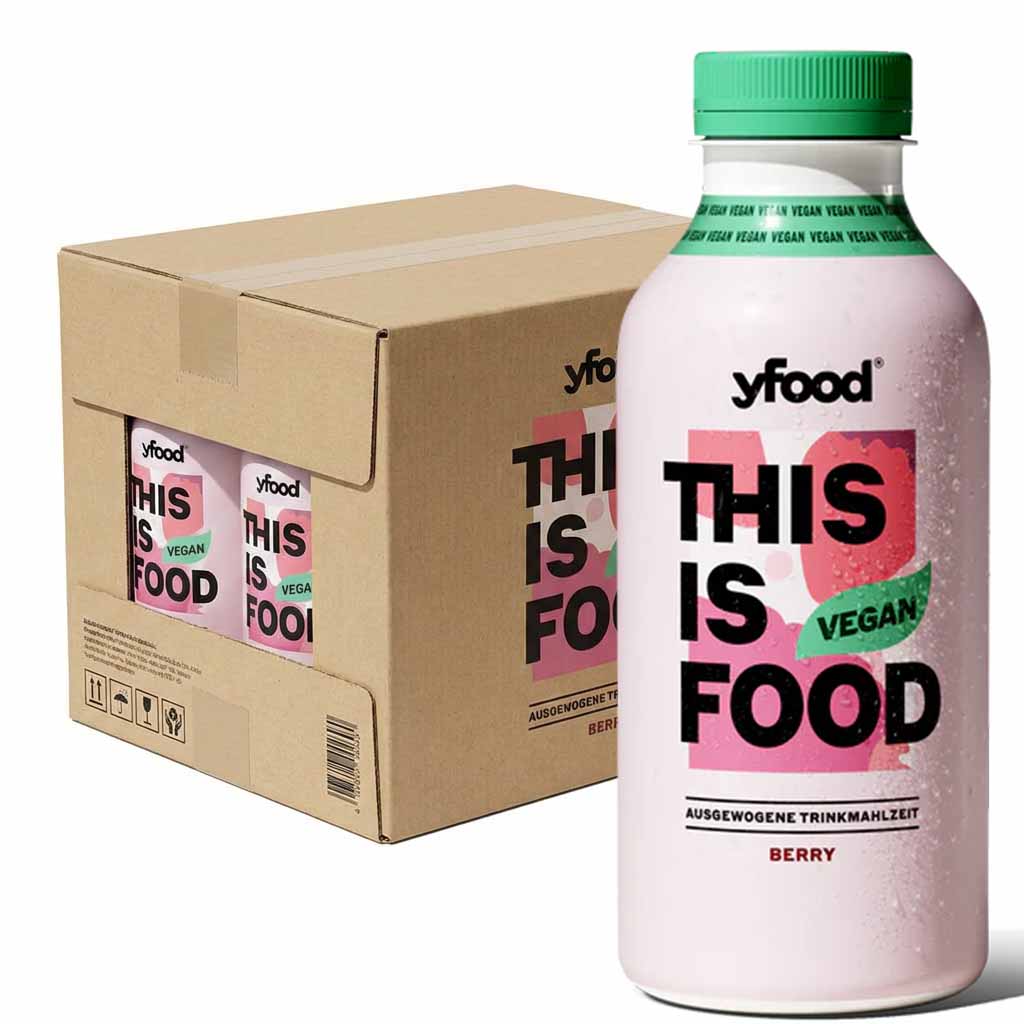 YFood Vegan Berry Trinkmahlzeit PET 6x500ml = 3L