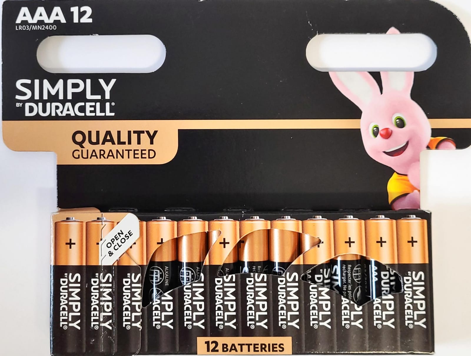 Duracell Simply AAA Alkaline Batteries 12er Pack