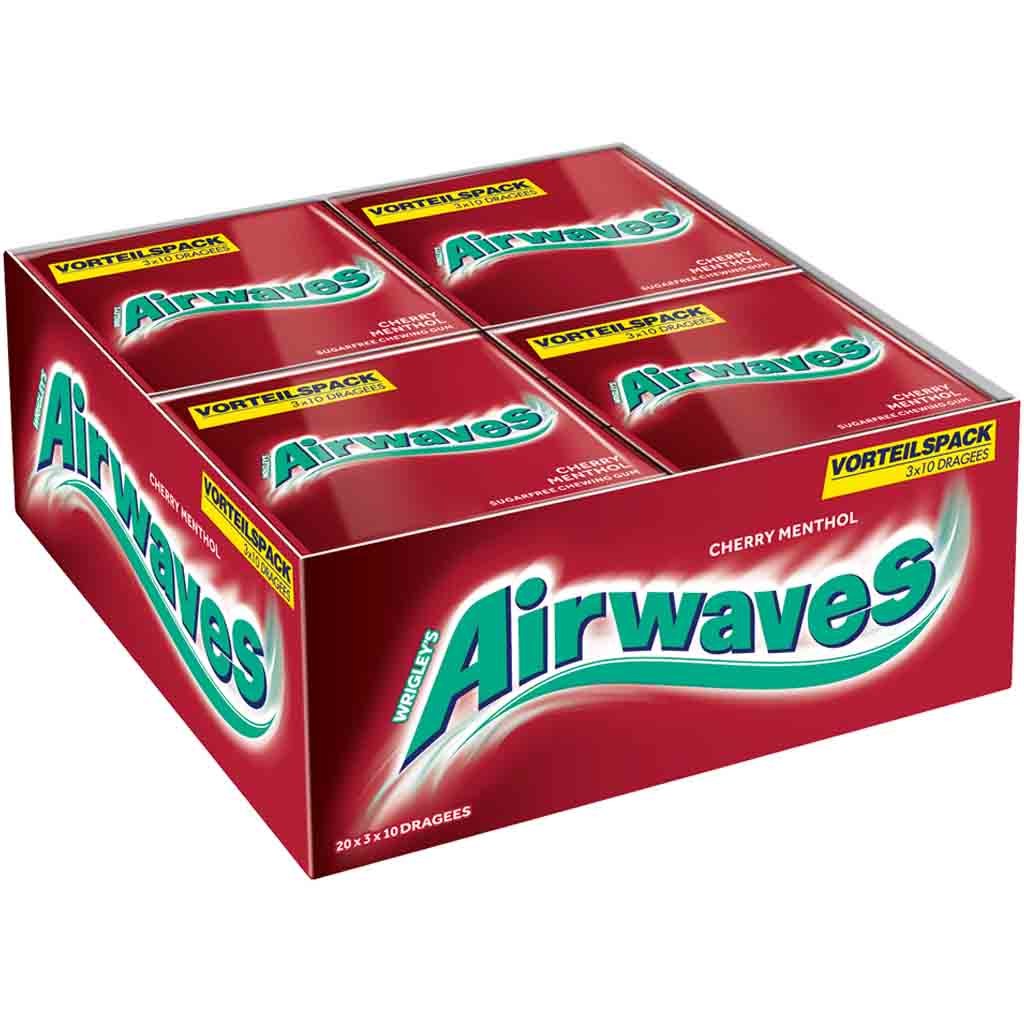 Wrigleys Airwaves Cherry Menthol 20x 3er á 45g=900g