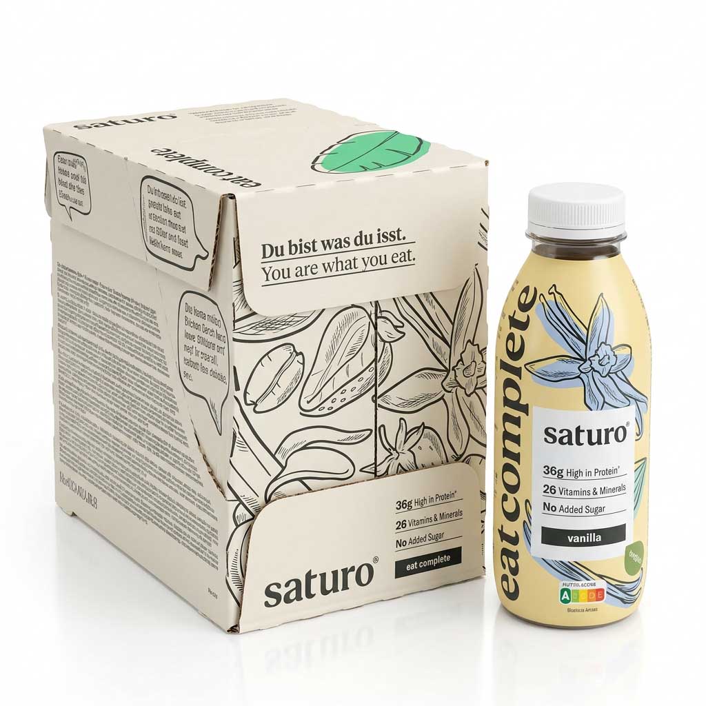 Saturo Eat Complete Trinkmahlzeit Vanilla PET 6x400ml = 2,4L