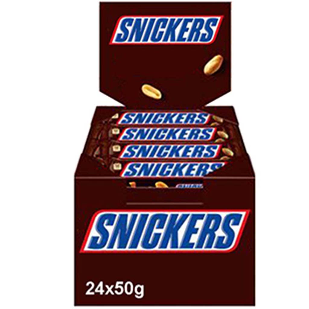 24x Snickers Riegel á 50g=1,2kg
