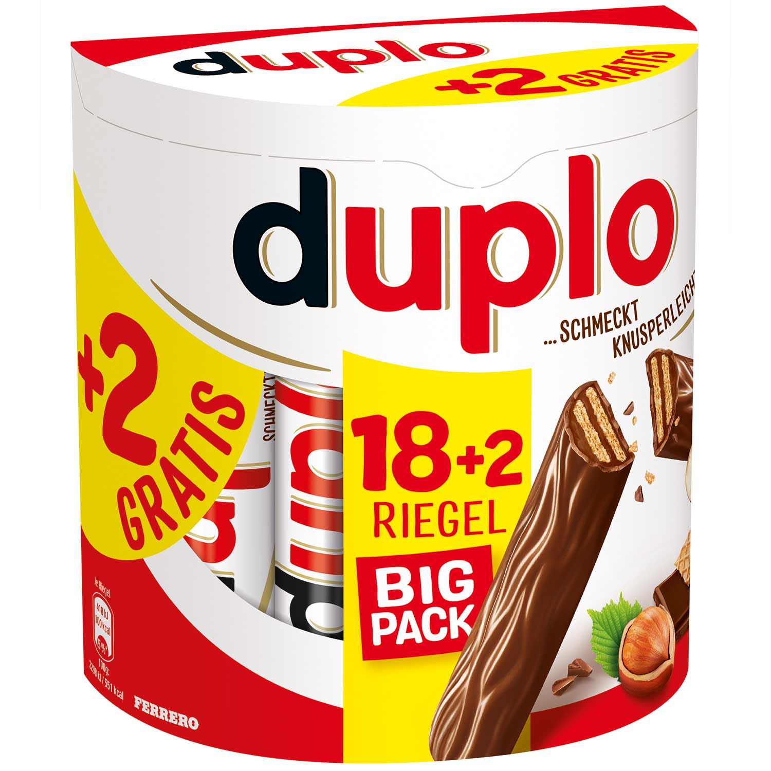 Ferrero Duplo Big Pack 18+2 Schokoriegel 364g MHD 10.02.26 | SW40739