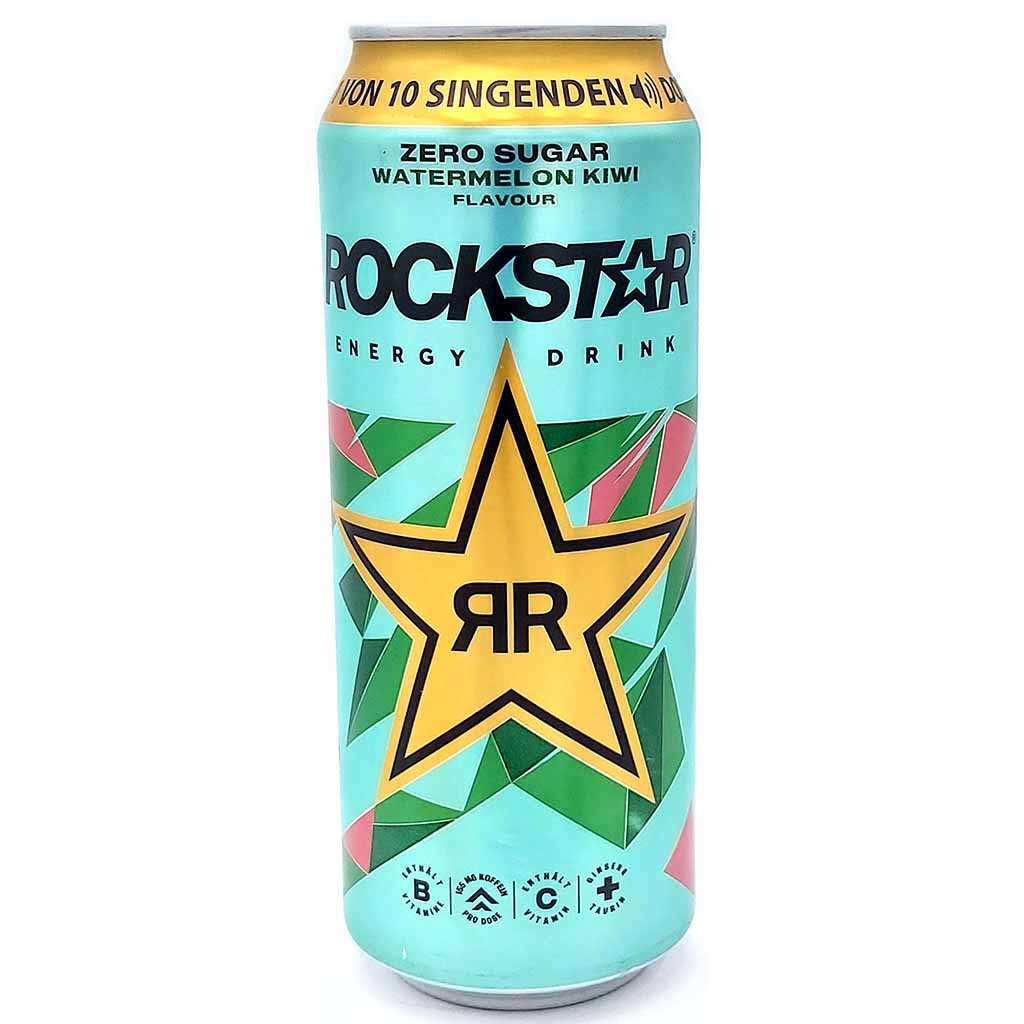 Rockstar Energy Drink Zero Sugar Watermelon Kiwi Flavour Dosen 12x500ml ...