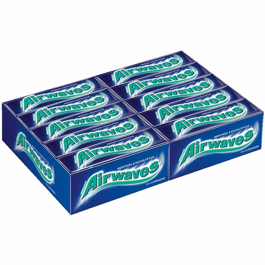Wrigleys Airwaves Menthol & Eucalyptus 30x 12er=360 Kaugummi