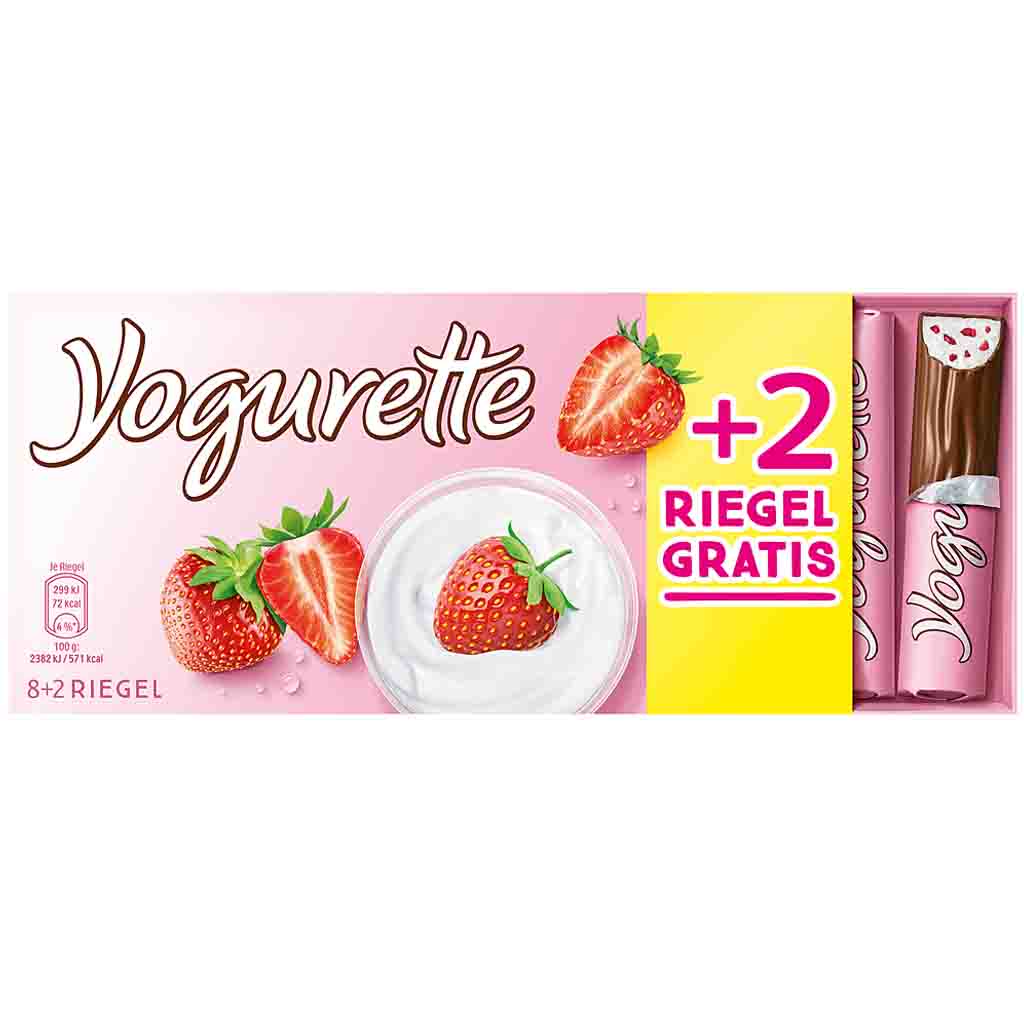 Yogurette Schokolade 8+2 Riegel 125g