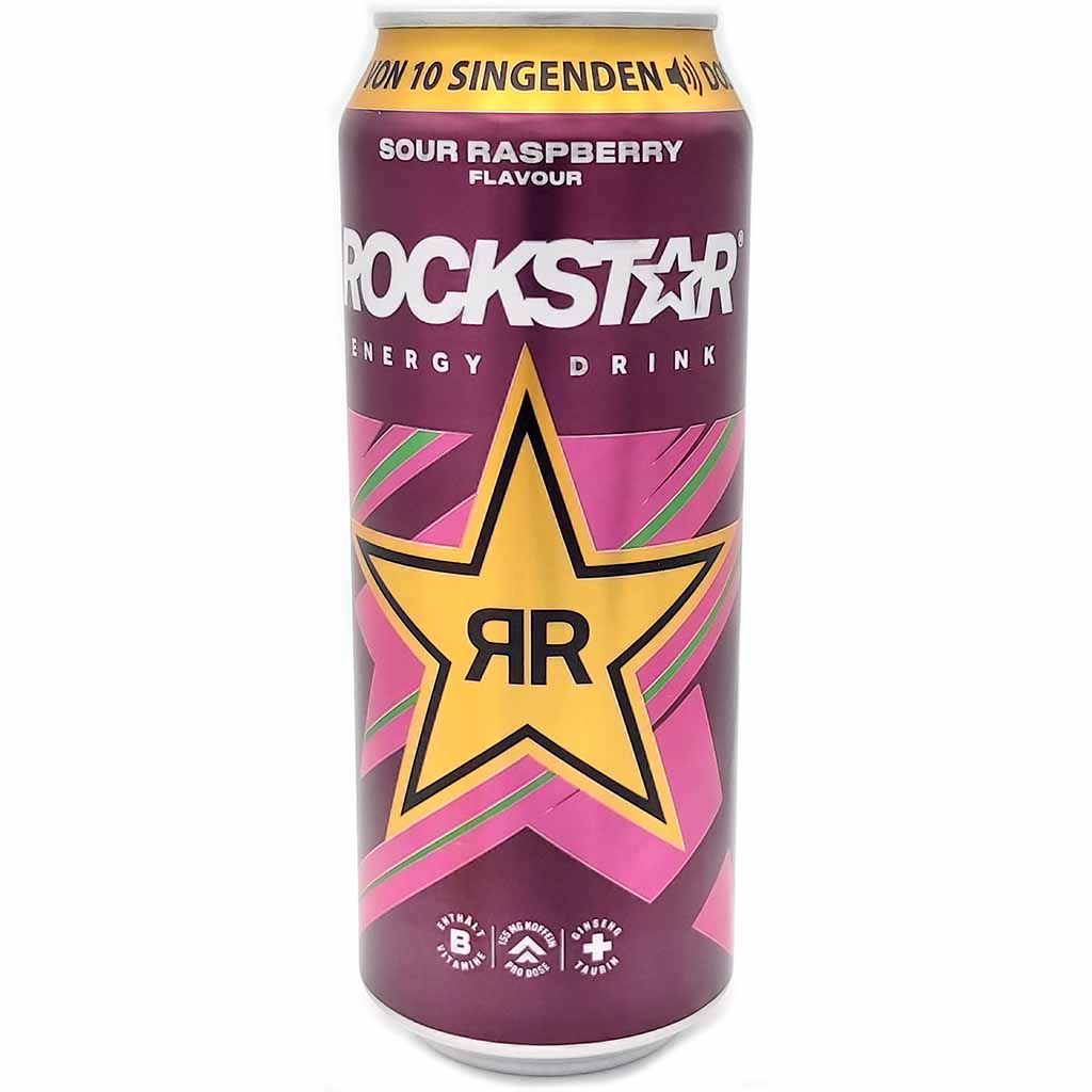 Rockstar Energy Drink Sour Raspberry Flavour Dosen 12x500ml = 6L
