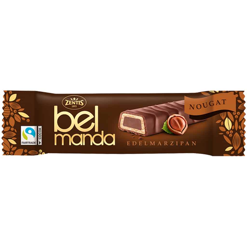 18x Zentis Belmandel Edelmarzipan Nougat Riegel á 40g=720g