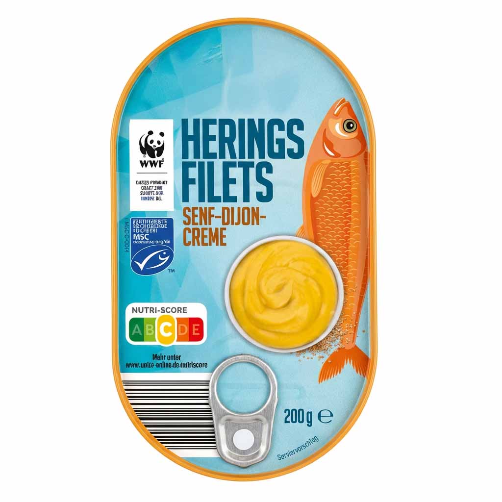 Heringsfilets in Senf-Dijon-Creme 200g