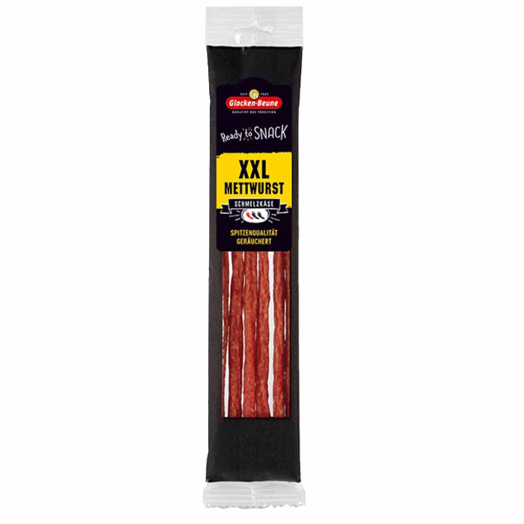 Glocken-Beune XXL Mettwurst to go mit Schmelzkäse 100g