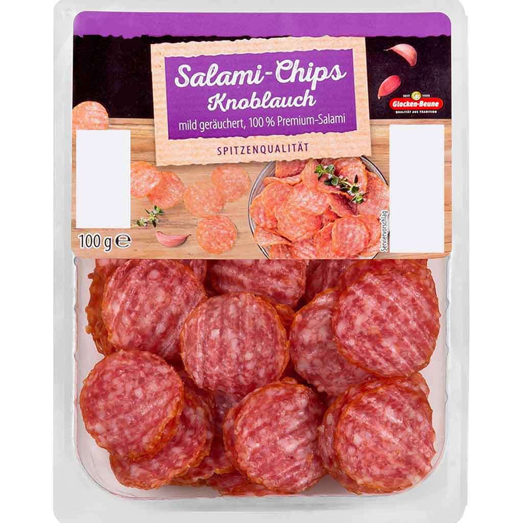 Glocken-Beune Salami-Chips Knoblauch mild geräuchert 100g
