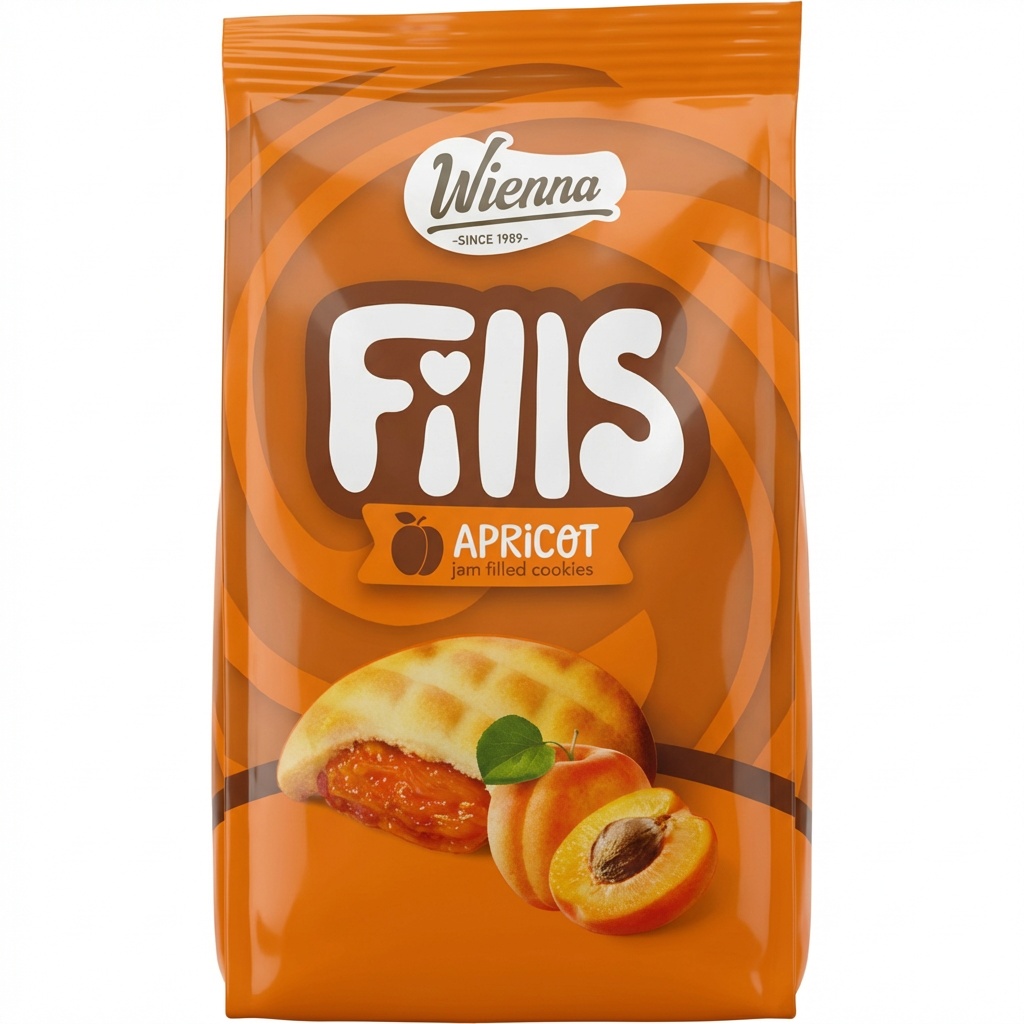 Vienna Fills Apricot Cookies 123g