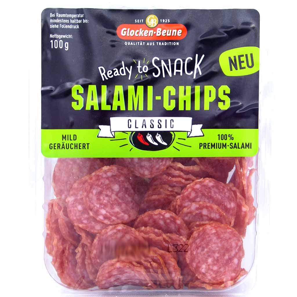 Glocken-Beune Salami-Chips Classic mild geräuchert 100g