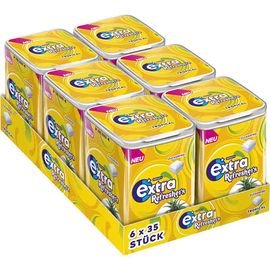 Wrigleys Extra Refreshers Tropical 35er zuckerfrei 6x78g=468g