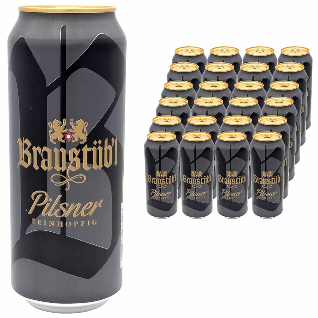 Braustüb'l Pilsner Bier 24x0,5l Dose 4,8% vol. Alk. 12 Liter