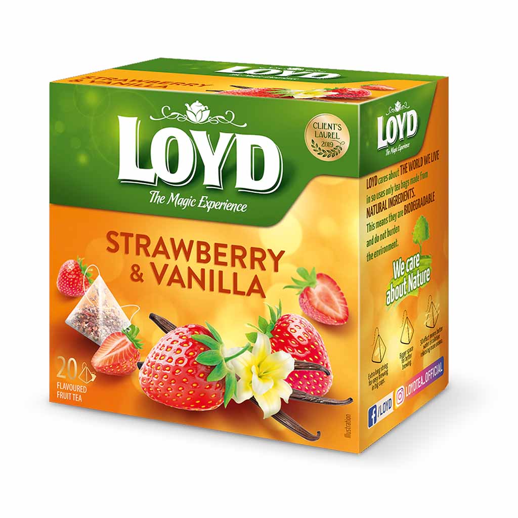 LOYD Tee Erdbeer & Vanille Pyramiden-Beutel 20x2g = 40g