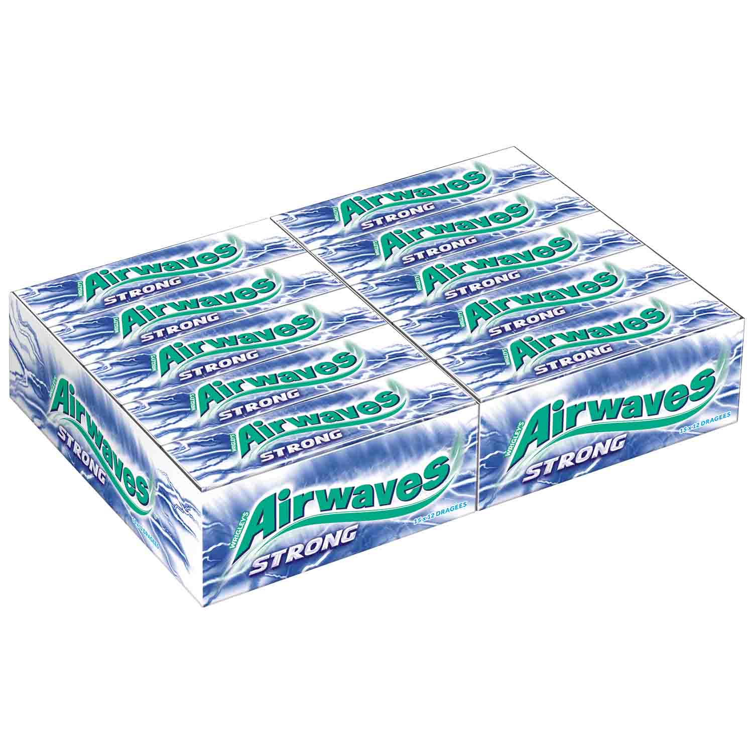 Wrigleys Airwaves Strong 30 x 10er=300 Kaugummi MHD 05.10.26 | SW40859