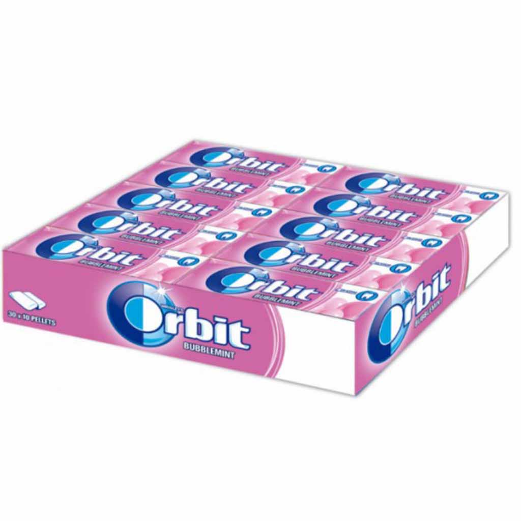 Wrigleys Orbit Bubblemint 30x14g Pack=300 Kaugummidragees 420g