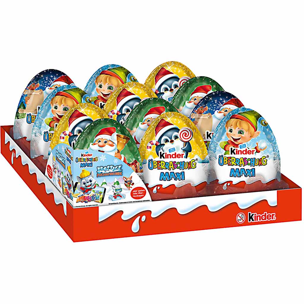 Kinder berraschung Maxi Ei Weihnachten 12x100g 1200g Kinder berraschung Maxi Ei Weihnachten 12x100g 1200g