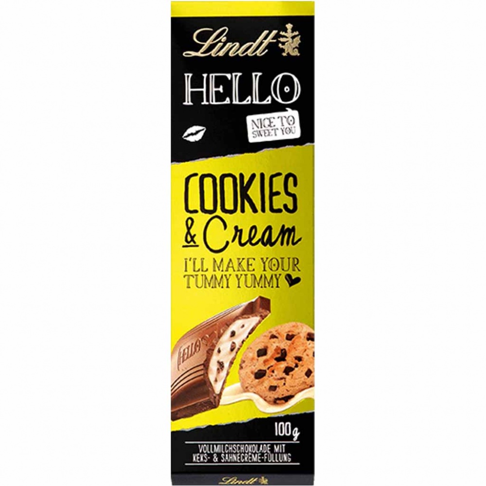 Lindt Hello Cookies & Cream Tafelschokolade 100g